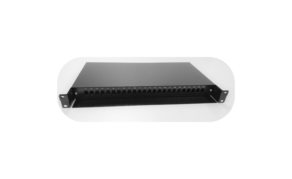 Patch Panel Rack 19" OPP - 1U Extensible 12 SCD/QuadLC - NEGRO RAL 9005 ...